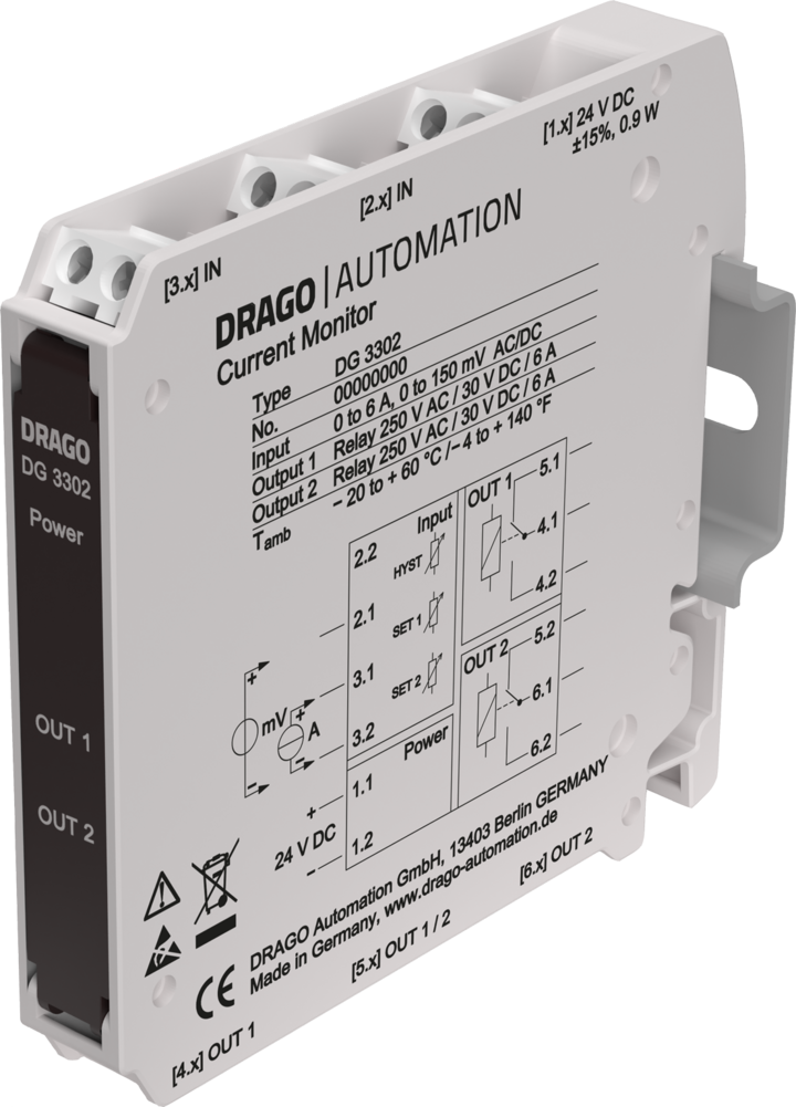 Current Monitor DG 3302 / DG 3382 - DRAGO Automation GmbH
