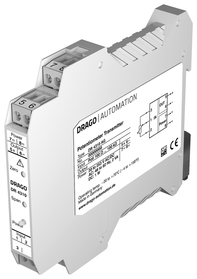 Potentiometer Transmitter DR 4310 - DRAGO Automation GmbH